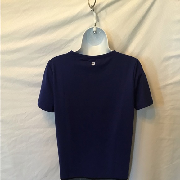 Fabletics | Tops | Fabletics Nwt Blue Ss Top Mesh Trim Vsides | Poshmark